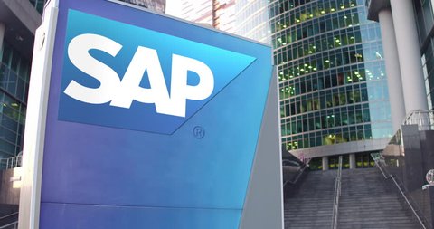 Street Signage Board Sap Se Logo Stock Footage Video (100% Royalty-free ...