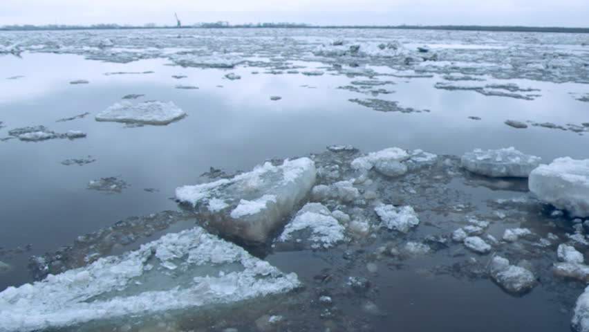 Drifting of Ice. Driving of Stock Footage Video (100% Royalty-free ...