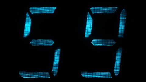 Digital Countdown Timer Interval 60 Seconds Stock Footage Video (100% ...
