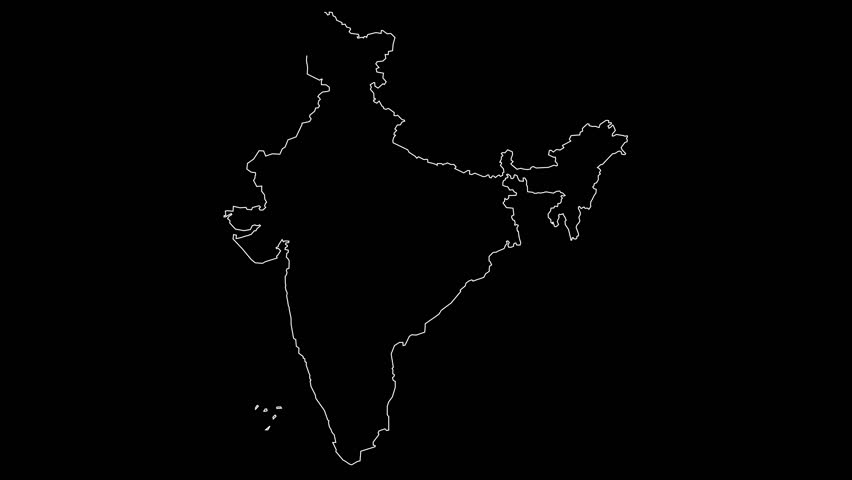 India Map Outline Animation Stock Footage Video (100% Royalty-free ...