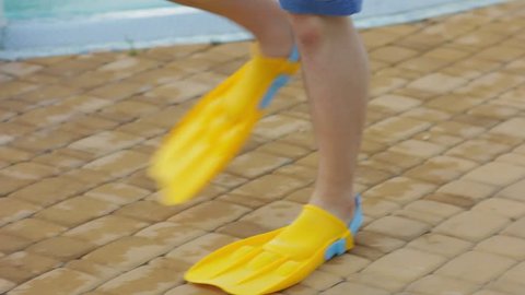 Man Walking Flippers Stock Footage Video (100% Royalty-free) 23835544 ...