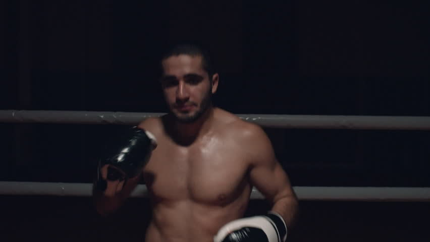 Handsome Mma Fighter with Muscular Stock Footage Video (100% Royalty ...