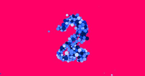 3d Animation Countdown Scatter Object 123 Stock Footage Video (100% ...