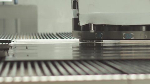 Machines Metal Stamping Factory Cut Metal Stock Footage Video (100% ...