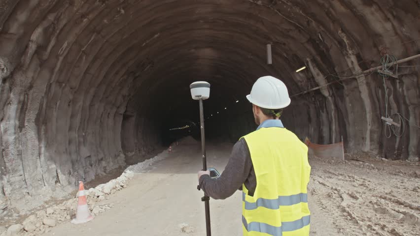 construction engineer working gps equipment on Stock Footage Video (100 ...