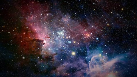 space tunnel galaxy nebulae simulation Stock Footage Video (100% ...