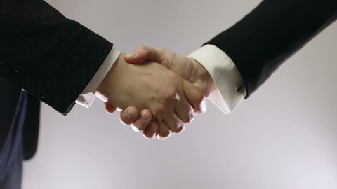 Slow Motion Handshake Two Business People Stock Footage Video (100% ...
