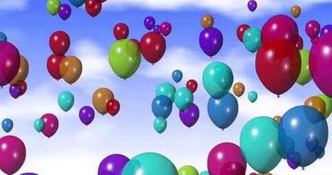 party balloons - seamless loop alpha Stock Footage Video (100% Royalty ...