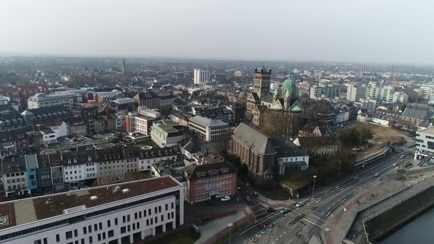 Historic Church in Neuss Germany Stock Footage Video (100% Royalty-free ...