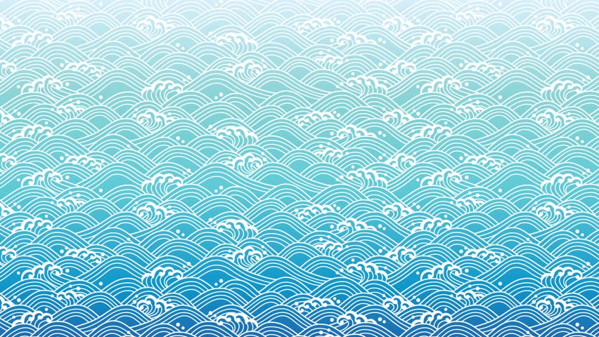 japanese blue ocean wave background Stock Footage Video (100% Royalty ...
