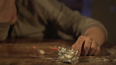 High Drug Addict Losing Consciousness After Stock Footage Video (100% ...