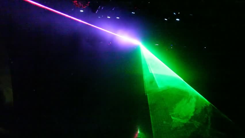 laser show multi-colored rays light dark Stock Footage Video (100% ...
