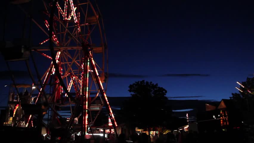 fun carnival rides flashing lights Stock Footage Video (100% Royalty ...