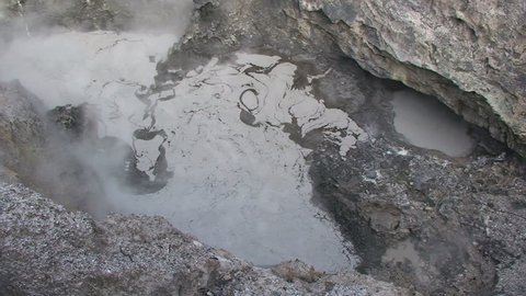 Boiling Hot Mud Water Bubbles Stock Footage Video (100% Royalty-free ...