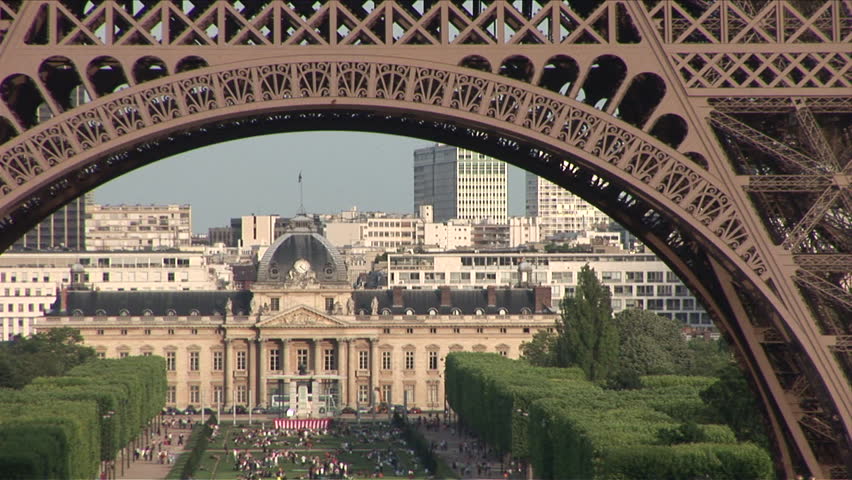 View of Eiffel Tower Archway Stock Footage Video (100% Royalty-free ...