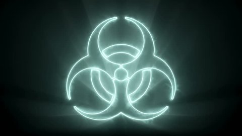 Biohazard Sign Smoke Glow Effect Slowly Stock Footage Video (100% ...