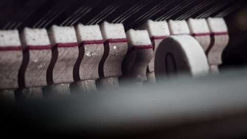 4k Closeup Piano Anatomy Hammers Clapping Stock Footage Video (100% ...