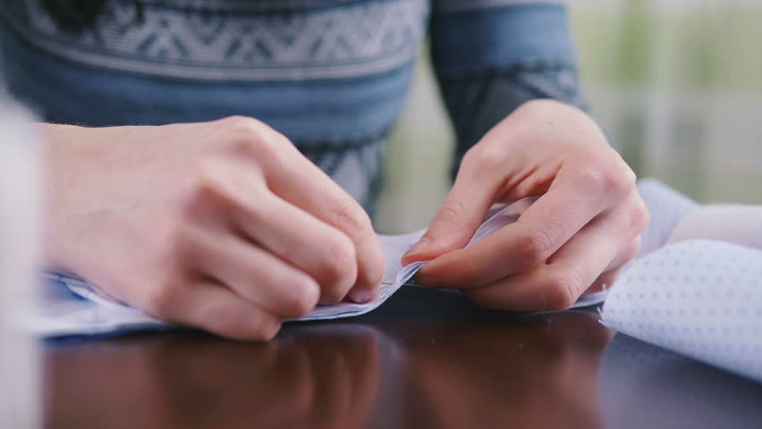 Close-up of Womans Hand Stitching Stock Footage Video (100% Royalty ...