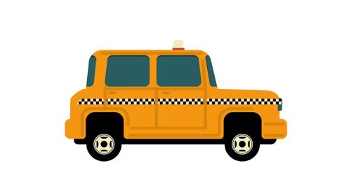 Simple 2d Taxi Coloring Books Learn Stock Vector (Royalty Free ...