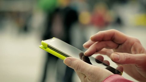 Close Woman Hand Hold Using Smart Stock Photo 1504429187 | Shutterstock