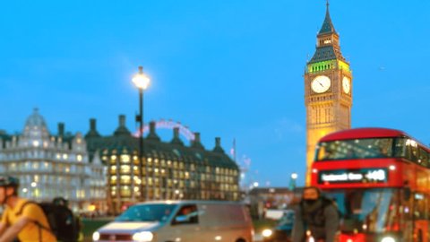 London England Time Lapse Uk Parliament Stock Footage Video (100% ...