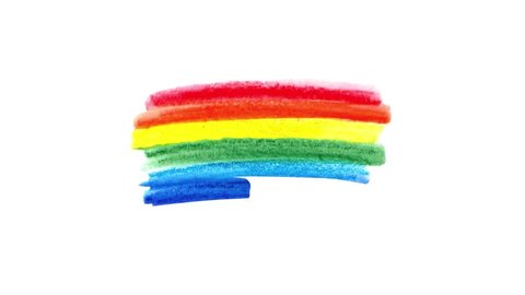 Rainbow Watercolor Imitation Bright Vector Illustration Stock Vector ...