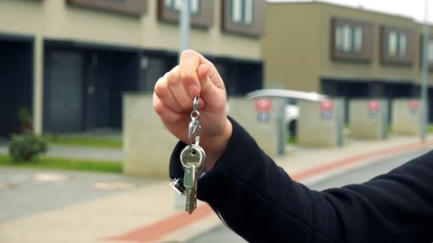 Couple Homeowners Getting Key New House Stock Photo (Edit Now ...