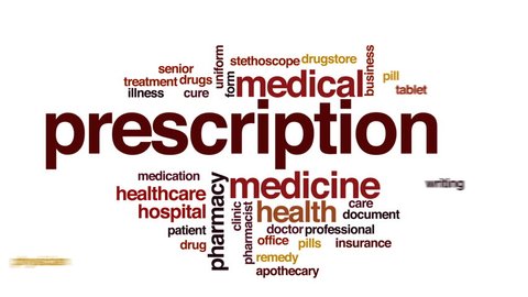 Prescription Animated Word Cloud Text Design Stock Footage Video (100% ...