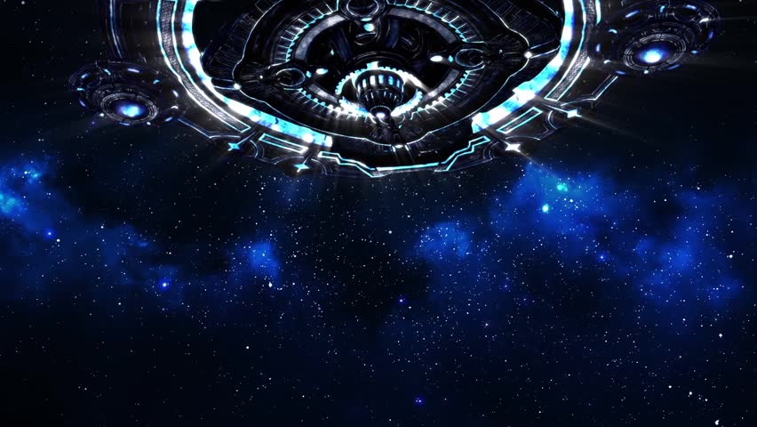 alien mothership 3d rendering animated background Stock Footage Video ...