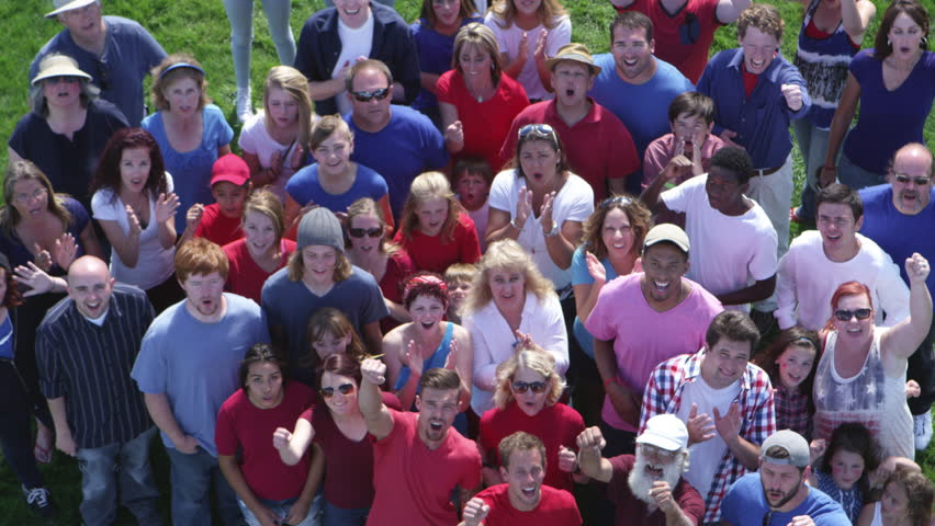 Large Group of People Waving Stock Footage Video (100% Royalty-free ...