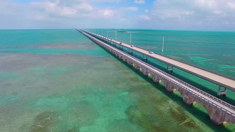 Aerial View Florida Keys Islands Bridge Stock Footage Video (100% ...