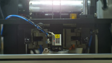 Closeup Fully Automatic Modern Machine Tool Stock Footage Video (100% ...