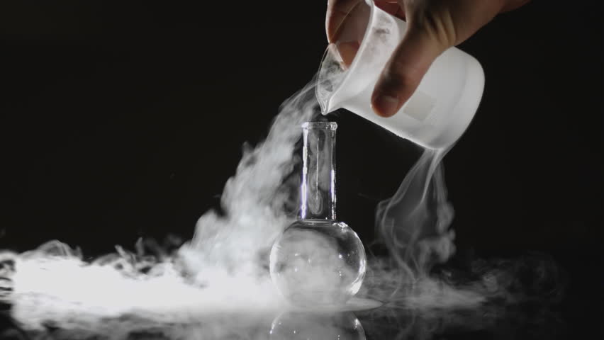 Pour Liquid Nitrogen from Beaker Stock Footage Video (100% Royalty-free ...