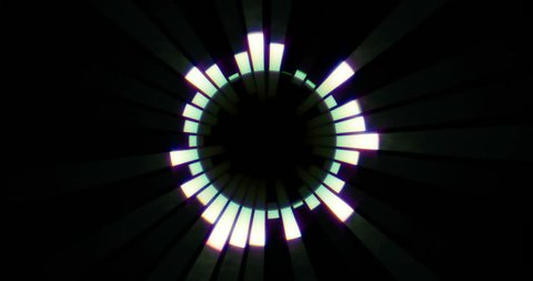 Audio Visualization Bars Rotating Around Center Stock Footage Video ...