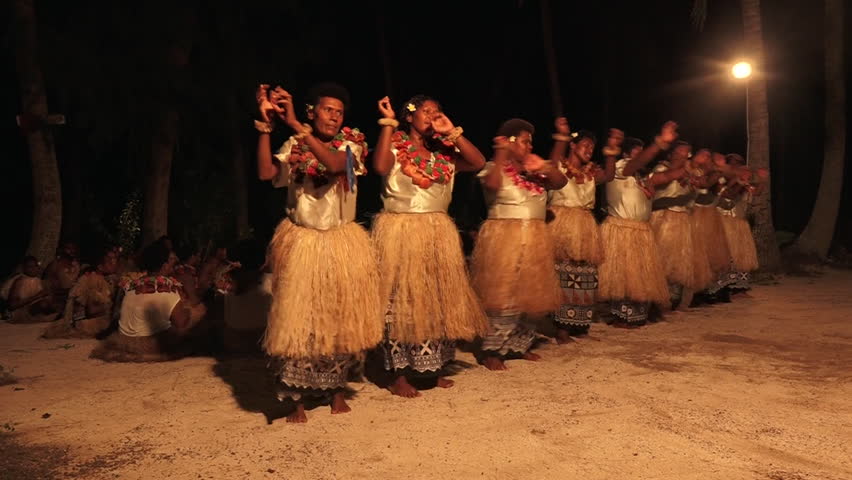 indigenous fijian women dancing traditional meke Stock Footage Video ...