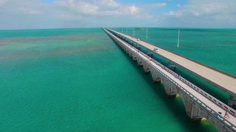 Aerial View Florida Keys Islands Bridge Stock Footage Video (100% ...