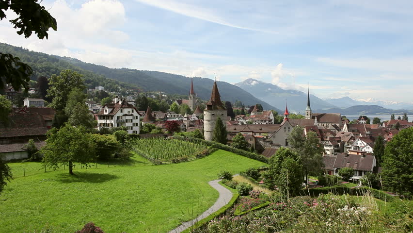 City of Zug (central Switzerland) Stock Footage Video (100% Royalty ...