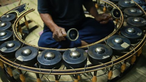 Thai Instrument Gong Wong Performance Stock Footage Video (100% Royalty ...