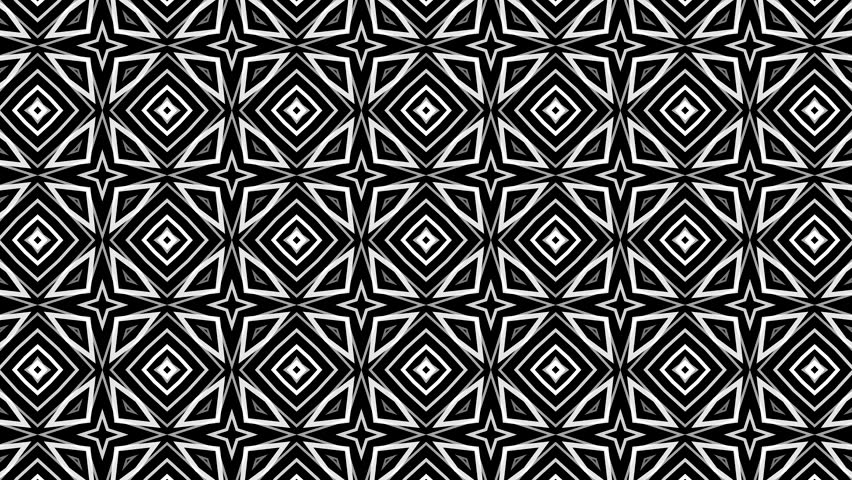 abstract black white background flower patterns Stock Footage Video ...