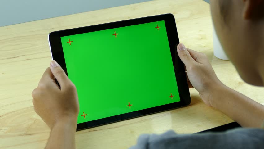 Using Tablet with Green Screen. Stock Footage Video (100% Royalty-free ...