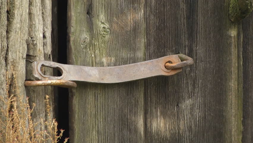 old iron bolt lock ancient wooden Stock Footage Video (100% Royalty ...