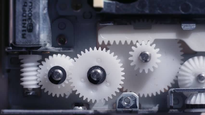 close-up turning cogs inside laptop Stock Footage Video (100% Royalty ...