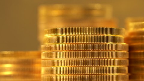 Multiple Towers Us Mint Gold Coins Stock Footage Video (100% Royalty ...