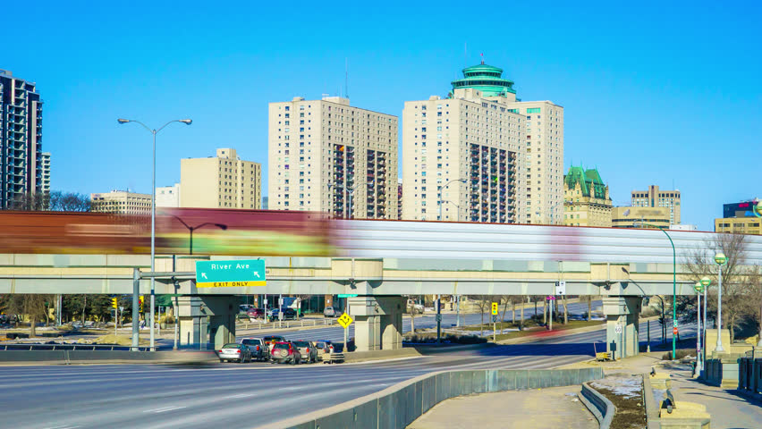 City Skyline with lights in Winnipeg image - Free stock photo - Public ...