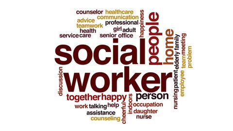 Social Worker Animated Word Cloud Text Stock Footage Video (100% ...