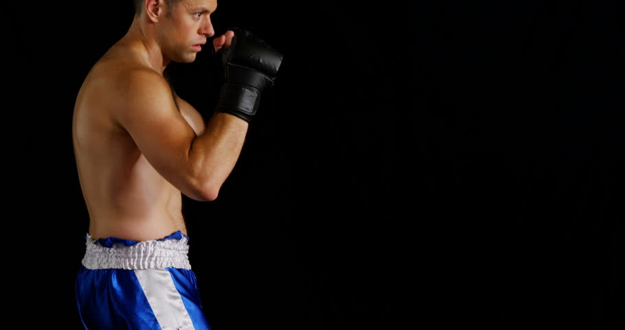 Boxer Performing a Boxing Stance Stock Footage Video (100% Royalty-free ...