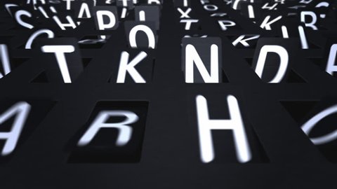 Letters Lateral Movement Stock Footage Video (100% Royalty-free ...