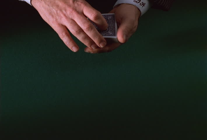 man's hands dealing cards Stock Footage Video (100% Royalty-free ...