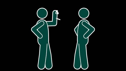 Stick Figures Swear Alpha Channel Stock Footage Video (100% Royalty ...