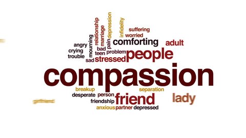 Compassion Animated Word Cloud Text Design Stock Footage Video (100% ...